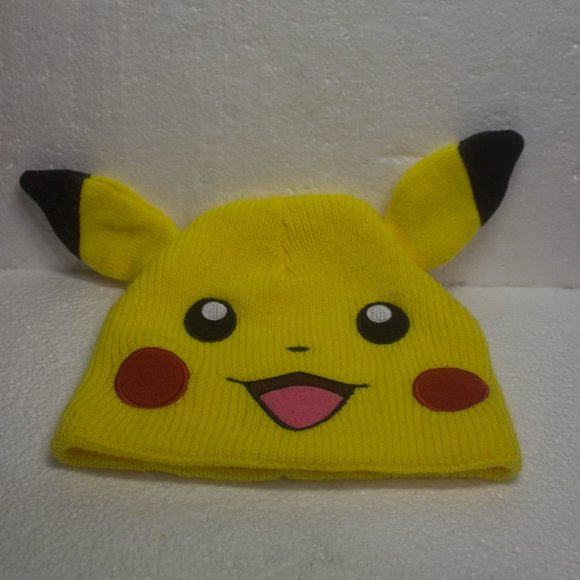 Pokemon | Accessories | Pokemon Pikachu Face Beanie Winter Hat Yellow ...